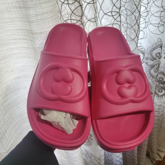 Shoes | Brand New Supercute Pink Pool Slides Summer Sandals | Poshmark